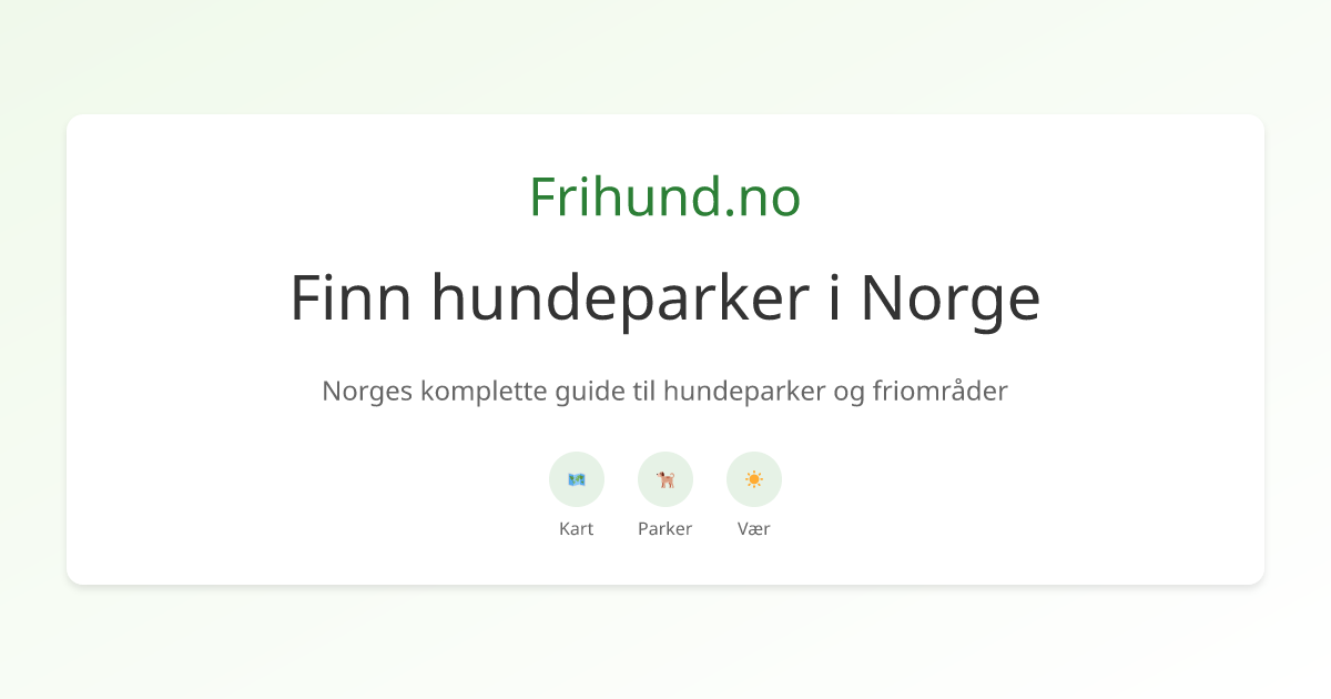 Hundeparker i Norge | Finn din nærmeste hundepark | Frihund.no